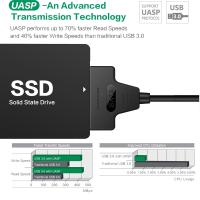 China Adapter SATA III USB 2.0 3.0 3.1 To Serial ATA 22 Pin Converter Hard Disk W/ UASP for sale