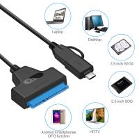 China Adapter SATA III USB 2.0 3.0 3.1 To Serial ATA 22 Pin Converter Hard Disk W/ UASP for sale