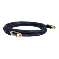 China 8.0mm Wire RCA HIFI Coaxial 75 Ohm OFC Subwoofer 3.5mm Audio Cable for sale