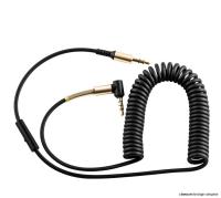 China Male To Male 90 Degree Gold Plated Aux Spring 3.5mm Audio Cable for sale