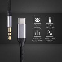 China ROHS anti winding Braid USB Type C  To AUX 3.5mm Audio Cable for sale
