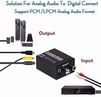 China R/L RCA 3.5mm AUX LPCM Analog To LPCM Digital Coaxial Audio Video Converter for sale