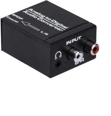 China R/L RCA 3.5mm AUX LPCM Analog To LPCM Digital Coaxial Audio Video Converter for sale