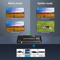 China 18Gbps 4x2 4 In 2 Out 4:4:4  HDMI 2.0 Matrix Switch Splitter for sale