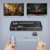 China 18Gbps 4x2 4 In 2 Out 4:4:4  HDMI 2.0 Matrix Switch Splitter for sale