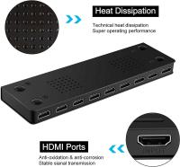 China 10W 4K 30 Hz 1 In 8 Out 8 Ports 768 MHZ HDCP 1.2 HDMI Splitter for sale