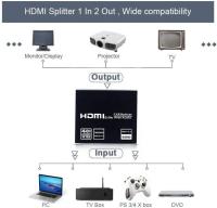 China 1x2 Video Audio HDCP 2.2 HDR RGB 3.5mm Jack Audio HDMI In Splitter for sale