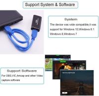 China DLSR Action PC OBS VLC 30Hz HDMI To USB 3.0 Type C USB HDMI Adapter for sale