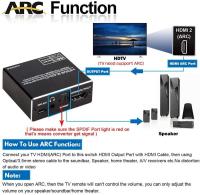 China HDMI 2.0b Optical Toslink SPDIF 3.5mm L/R AUX Stereo Audio Extractor Converter for sale