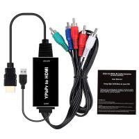 China RCA RGB YPbPr To HDMI Converter 60Hz Video Audio Adapter for sale