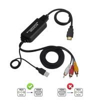 China 6.5 Feet 130g PAL NTSC 3RCA CVBS AV RCA To HDMI Converter for sale