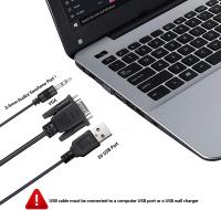 China 1.2M 4ft 3.5mm Plug 1080P 1080i VGA To HDMI Adapter for sale