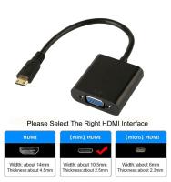 China 15cm Cable Male To Female 480p 720p 1.4 HDMI To VGA Adapter for sale