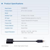 China 10 Bit 15cm 10.8 Gpbs Converter Male DisplayPort To VGA Female Adapter for sale