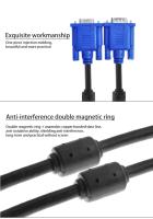 China Nickel Plated Double Ferrite Cores 30V 15 Pin VGA Computer Connection Cable for sale