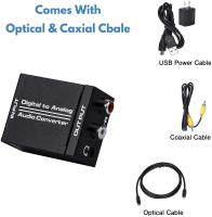 China Optical SPDIF Toslink Coaxial Digital To Analog Audio Stereo L/R Jack DAC Converter 3.5mm for sale