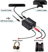 China Optical SPDIF Toslink Coaxial Digital To Analog Audio Stereo L/R Jack DAC Converter 3.5mm for sale