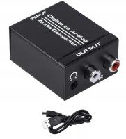 China Optical SPDIF Toslink Coaxial Digital To Analog Audio Stereo L/R Jack DAC Converter 3.5mm for sale