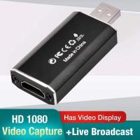 China HDMI to USB Audio Video Capture Cards 1080p USB2.0 Record via DSLR Camcorder for sale