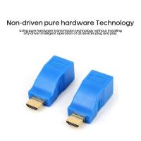 China 4kx2k Signal Rj45 Hdmi Extender Adapter 30m Over Cat5e / 6 Utp Lan Network Ports for sale