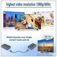 China 60m 1080P Ca5e/6/7 HDMI Over Ethernet Adapter With IR HDMI Loop Out Option for sale