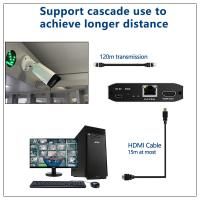 China Full HD 1080P 4K HDMI Cable 396ft 120m Over Single Cat5 Cat6 IR Remote Controled for sale