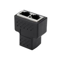 China Double Connector RJ45 Female HDMI In Splitter for LAN Ethernet Network Cable for sale
