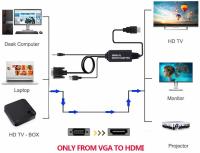 China 1.2M 4FT Full HD 1080P VGA to HDMI Adapter VGA2HDMI Audio Video Converter Cable for sale