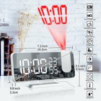 China Square Projection Alarm Clock With Radio LED Display Temperature Humidity Electronic for sale