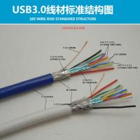 China NO Breakdown Engineering Cable Super Speed USB 3.0 AWG24# / 28# for sale