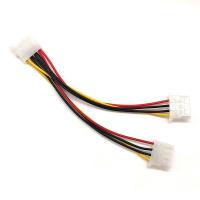 China 18 AWG Internal Power Cables Molex Male To 2 Port Molex IDE Female Power Splitter Adapter Cable PC Case Accessory for sale