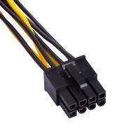 China 12V Video Card Power Cord Y Shape 8 Pin PCI Express To Dual 4 Pin Molex Graphics Card Power Cable for sale
