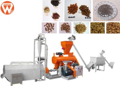 China Modulator Steam Fish Feed Extruder Machine , Control Shrimp Floating Fish Feed Machine for sale