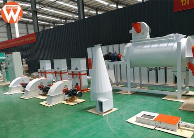China Mash Small Cattle Feed Plant , 0.9-12mm Feed Processing Plant With Screener Machine for sale