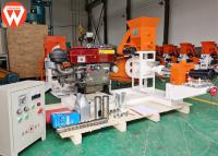China Shrimp Fish Feed Extruder Machine 200KG/H With Diesel Engine Soybean Meal for sale