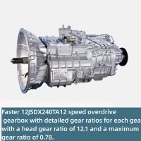 China Fast 12 Speed Gear Box Assembly 12JSDX240TA Transmission Assembly Gearbox for Truck Gearbox Shacman Howo Faw Foton Kinland for sale