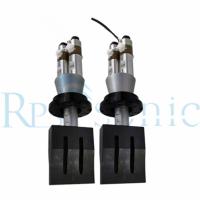 China Double Transducer Vibrator Ultrasonic Welding System 20khz for Non Woven Cutting for sale
