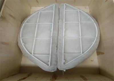 China PTFE Filtered Metal Plastic Embedded Mesh Pad Mist Eliminator 144Kg/m3 for sale