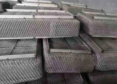 China Absorption Tower SS304 SS316L Wire Mesh Mist Eliminator 120kg/Cbm for sale