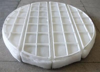 China Round Shape PP PTFE Plastic Mesh Pad Mist Eliminator Customizable for sale