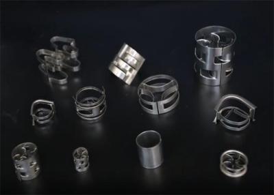 China SS316L Cooling Tower Bottom Metal Pall Ring Packing 0.3mm-0.8mm for sale