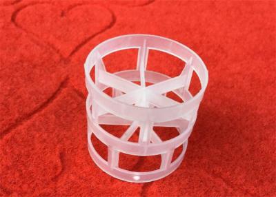 China 25MM PVDF Pall Ring Light Weight Plastic Random Tower Packing for sale