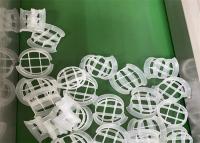China Large Flux PVDF RPP Plastic Pall Rings Packing High Mass Transfer Rate for sale