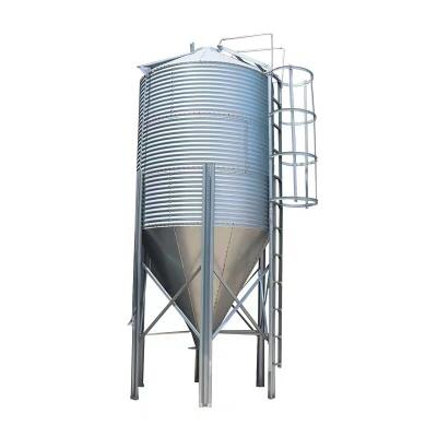 China Hot Galvanized Steel Animal Feed Silo 3-30 Ton Feed Grain Bin for sale