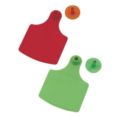 China Orange Yellow Green Livestock ID Tags Cattle Management Tags 75*60mm for sale
