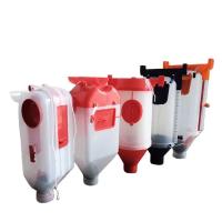 China Pig Feeding Line Automatic Feed Dispenser 8L Transparent Auto Hog Feeder for sale