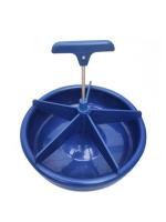 China Farrowing Cage Round Feeder Trough 33.5cm Plastic Piglet Feeder for sale