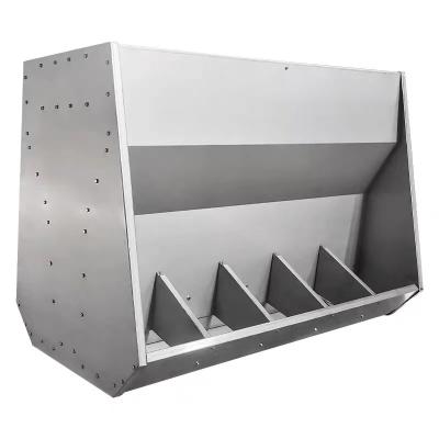 China SS304 Fattening Pig Livestock Feeding Equipment 10 Holes Hog Feed Trough for sale