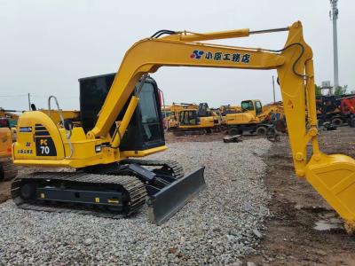 China 7ton Small Excavator Komatsu PC70 Used Crawler Excavator 0.37m3 Bucket Capacity for sale