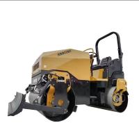 China Small Roller Double Drum Road Roller SRD03 Model, Yellow Roller Used On Construction Sites, Pure Iron Configuration for sale